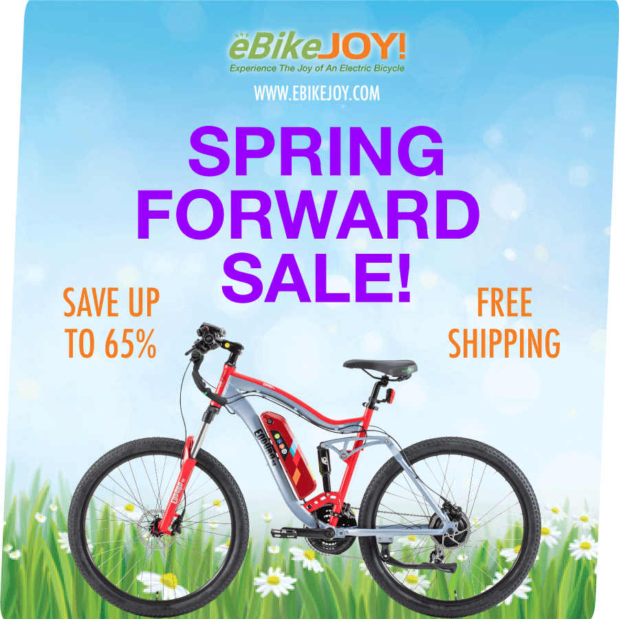 Spring Forward Sale on Electric Bikes, Scooters, and Trikes – eBikeJoy!