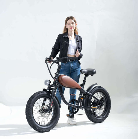 Buy the Revi Cheetah Mini Cafe Racer Vintage Motorcycle E-Bike – eBikeJoy!