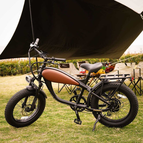 Buy the Revi Cheetah Mini Cafe Racer Vintage Motorcycle E-Bike – eBikeJoy!
